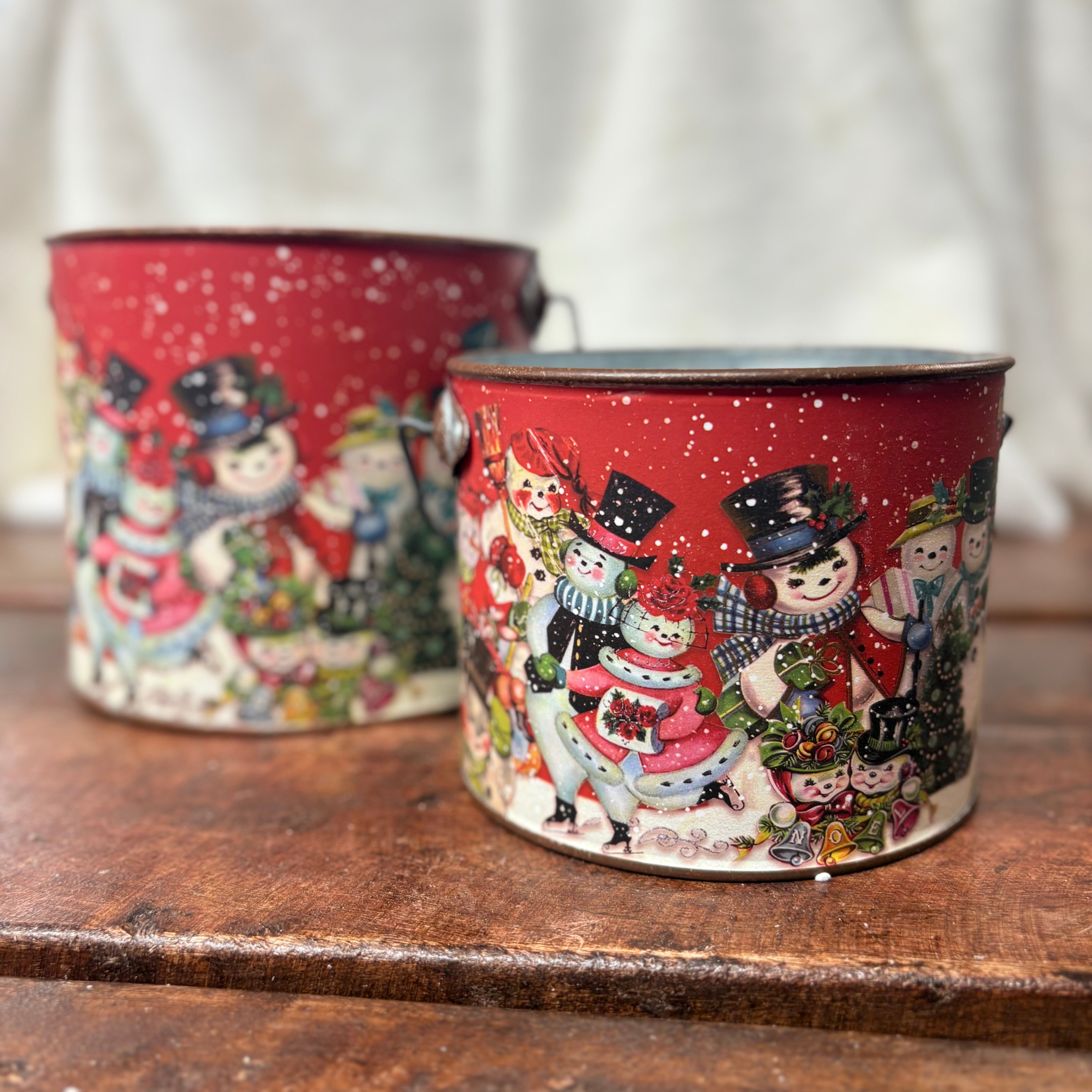 Retro Snowman Buckets - Primitives By Kathy – Frames Etc